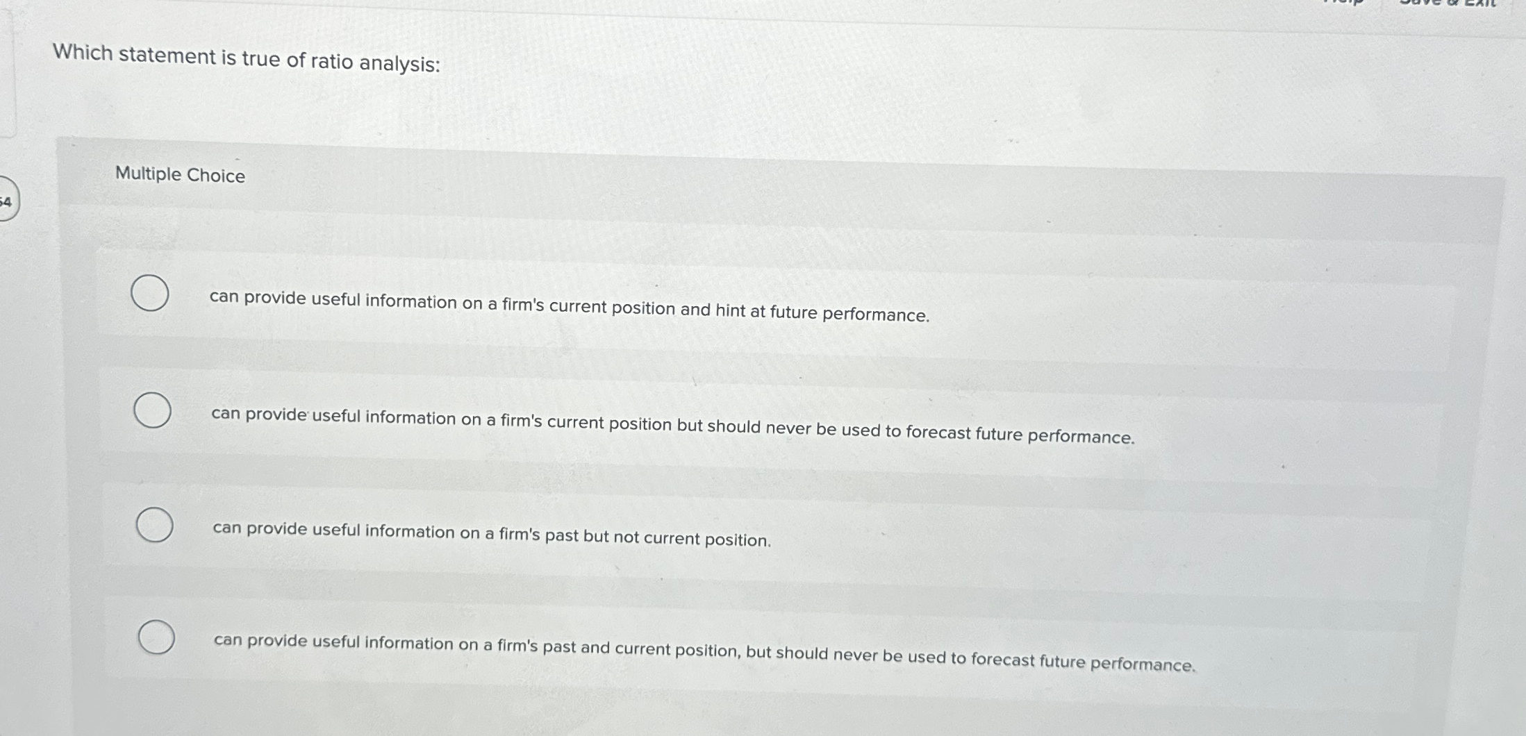 Solved Which statement is true of ratio analysis:Multiple | Chegg.com