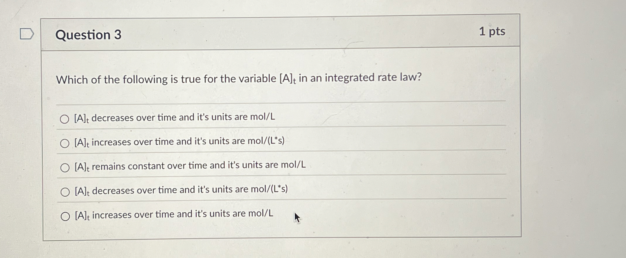 Solved Question 3Which of the following is true for the | Chegg.com
