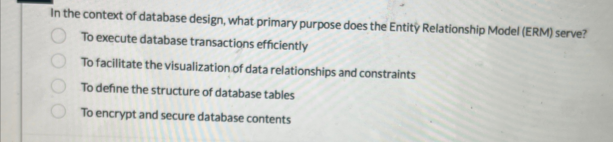 Solved In the context of database design, what primary | Chegg.com