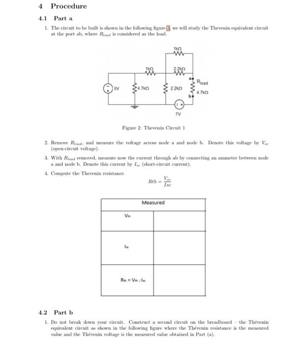 Solved 1 Objective To verify Thevenin's theorem in a simple | Chegg.com