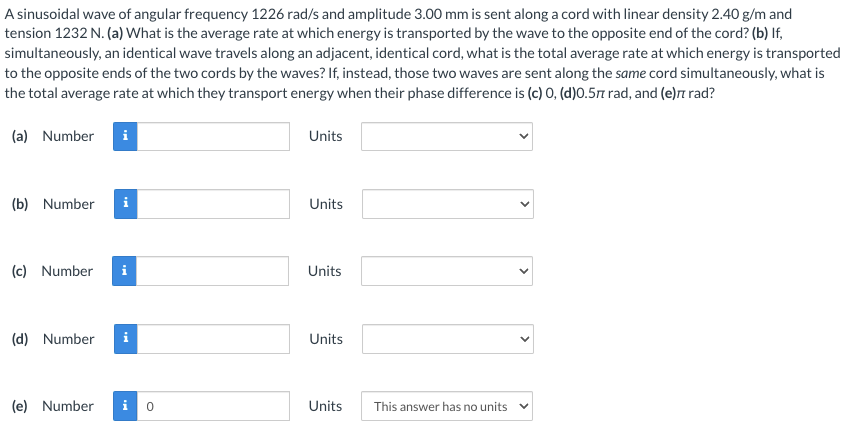 Solved A sinusoidal wave of angular frequency 1226rads ﻿and | Chegg.com
