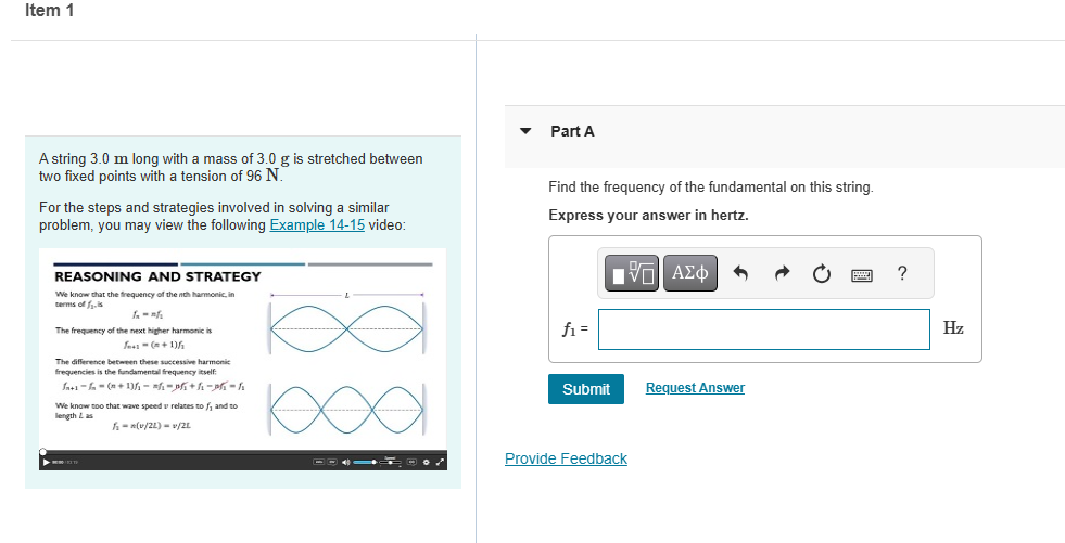Solved A string 3.0 m ﻿long with a mass of 3.0 g is | Chegg.com