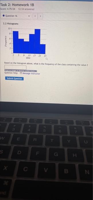 Solved Task 2: Homework 1B Score: 4.75/24 12/24 answered | Chegg.com