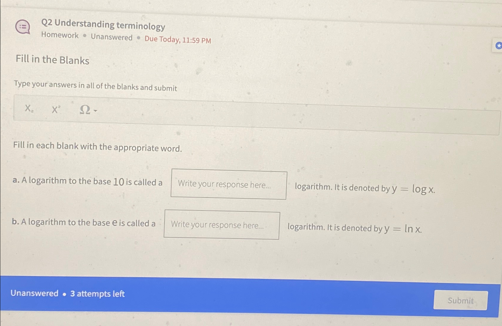 Solved Q2 Understanding terminologyHomework * Unanswered * | Chegg.com Solved Q2 Understanding terminologyHomework * Unanswered * | Chegg.com