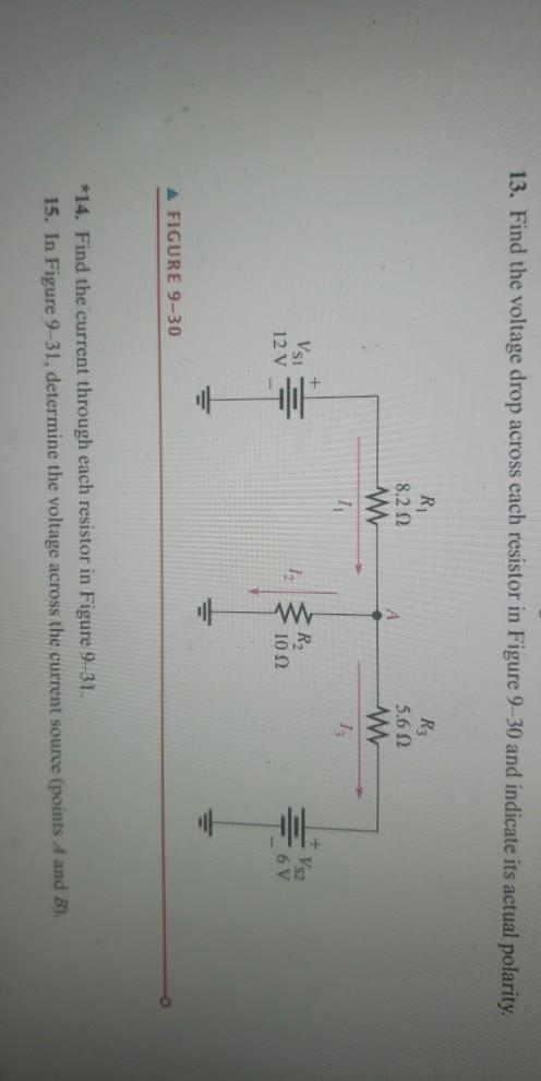 Solved 13. Find the voltage drop across each resistor in | Chegg.com