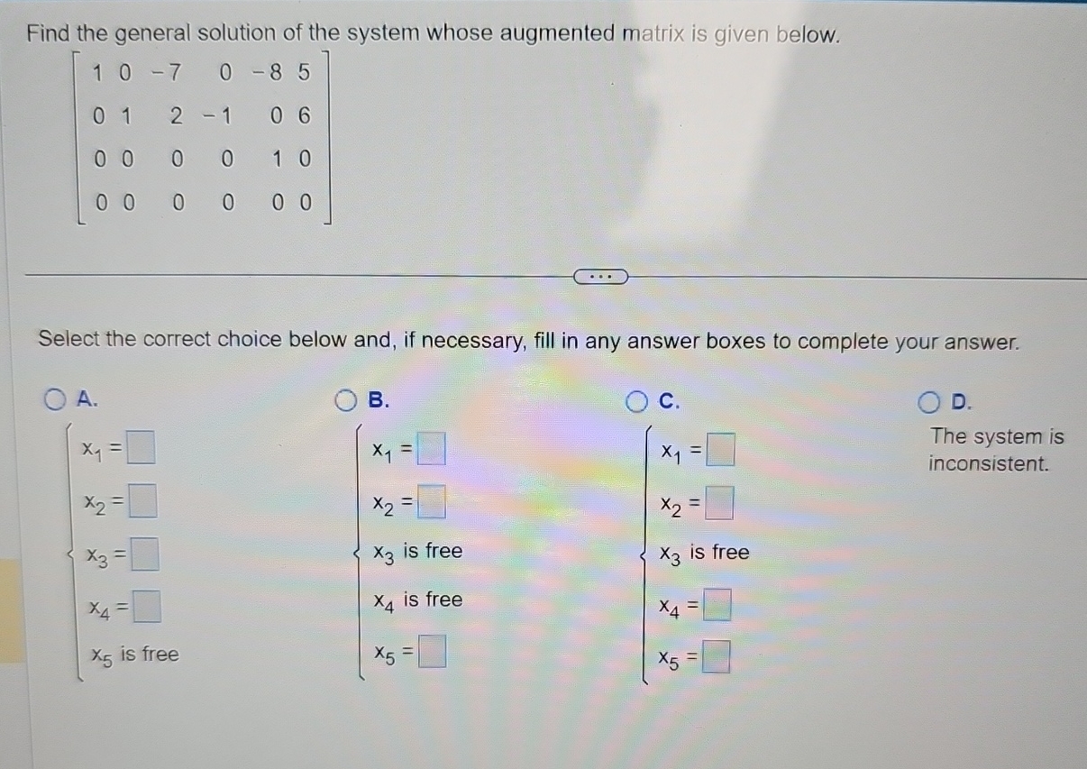 Solved Find the general solution of the system whose | Chegg.com