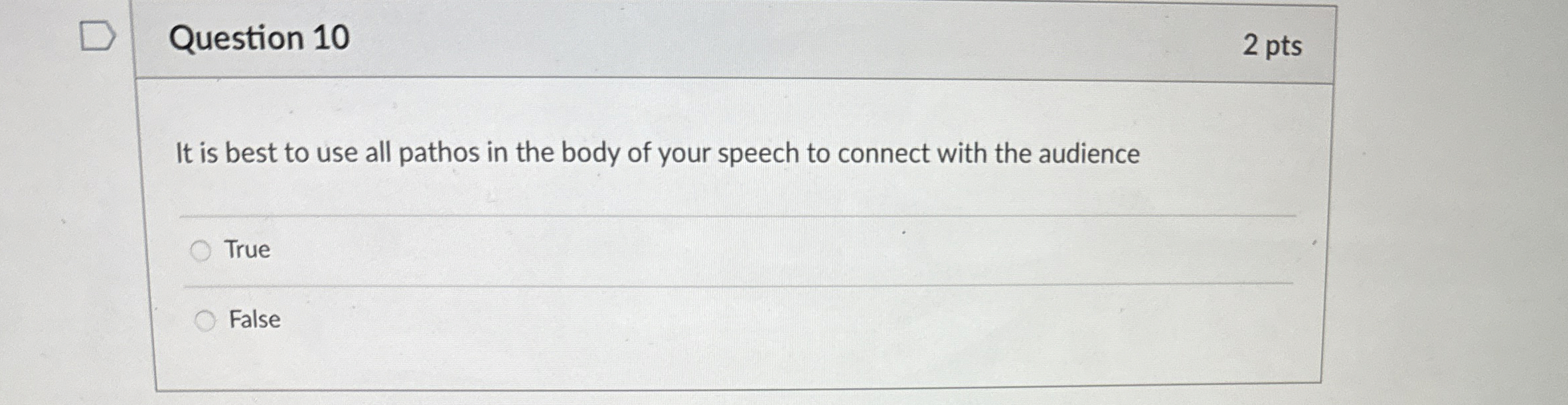Solved Question 102 ﻿ptsIt is best to use all pathos in the | Chegg.com