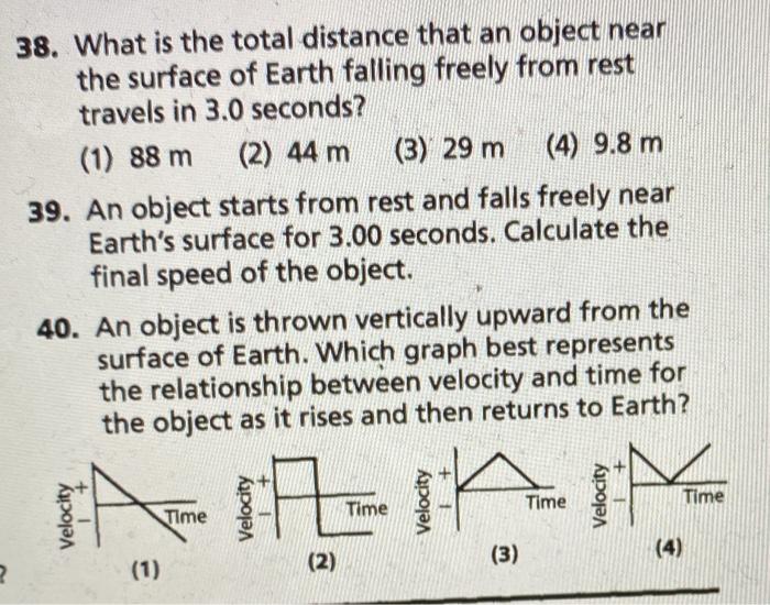 Solved 38. What is the total distance that an object near | Chegg.com