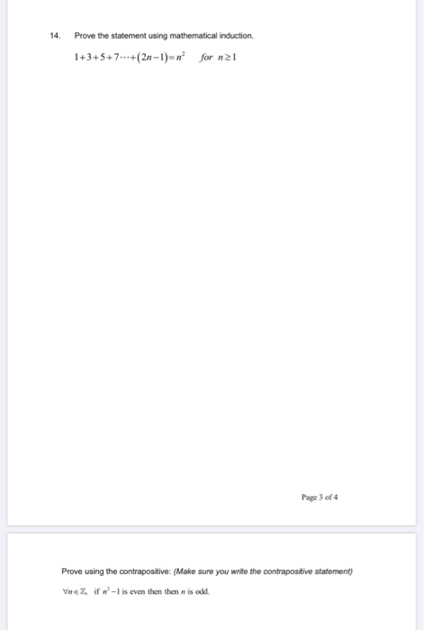 Solved Prove the statement using mathematical | Chegg.com