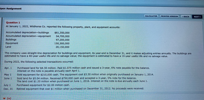 Solved Open Assignment CALCULATOR PRINTER VERSION