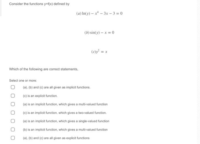 Solved Consider the functions y=f(x) defined by (a) | Chegg.com