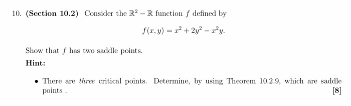 Solved 10. (Section 10.2) Consider the R2 - R function f | Chegg.com