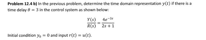 Solved Problem 12.4 b ) In the previous problem, determine | Chegg.com