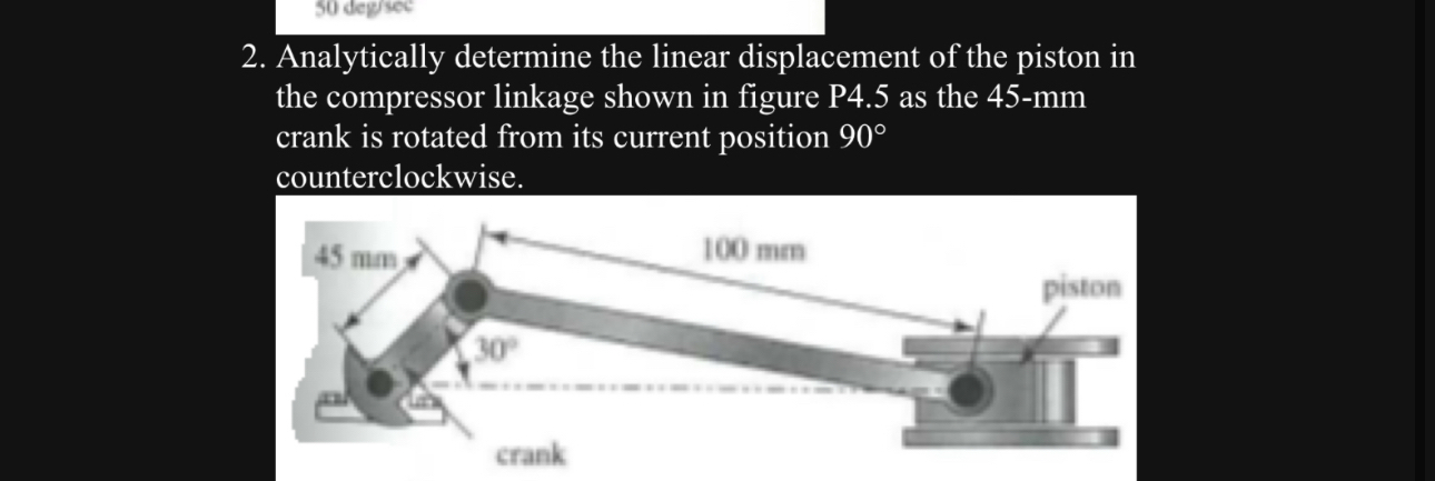 Solved Analytically determine the linear displacement of the | Chegg.com Solved Analytically determine the linear displacement of the | Chegg.com