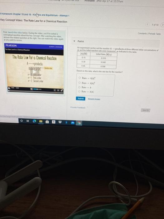 Solved Constants Periodic Table Part A An experiment | Chegg.com