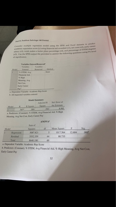 Solved ef II. Problem Solving Points Consider multiple | Chegg.com