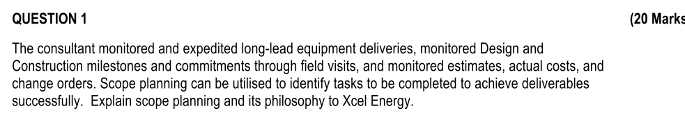 Solved QUESTION 1(20 ﻿MarksThe consultant monitored and | Chegg.com