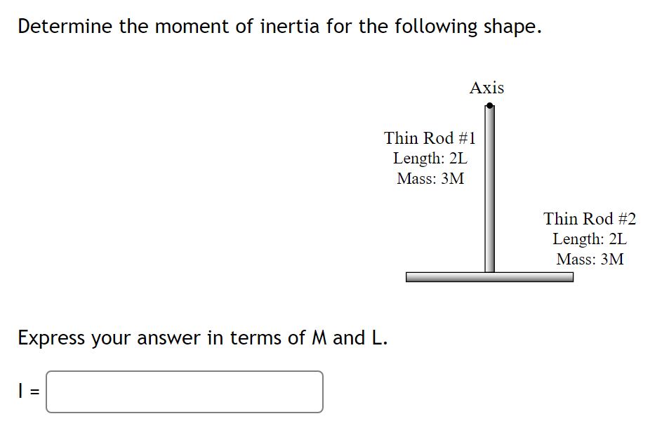 Solved Determine the moment of inertia for the following | Chegg.com