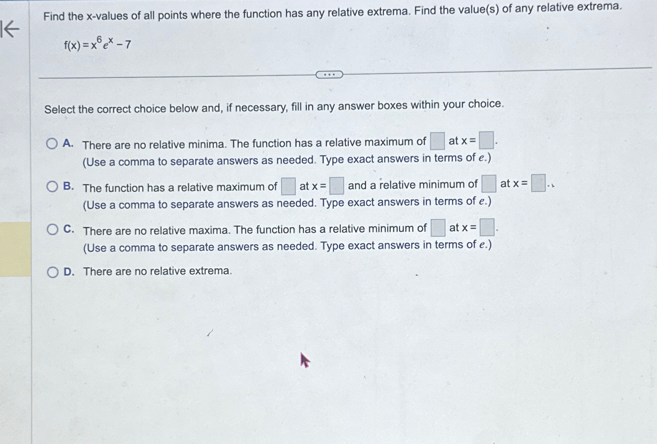 Solved Find the x-values of all points where the function | Chegg.com