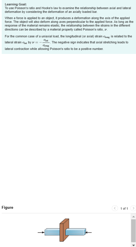 Solved Learning Goal:To ﻿use Poisson's ratio and Hooke's law | Chegg.com