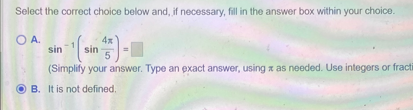 Solved Select the correct choice below and, if necessary, | Chegg.com