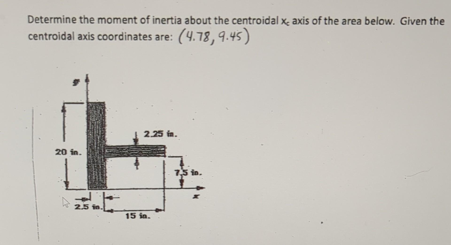 Solved Determine the moment of inertia about the centroidal | Chegg.com