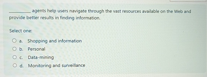 Solved agents help users navigate through the vast resources | Chegg.com