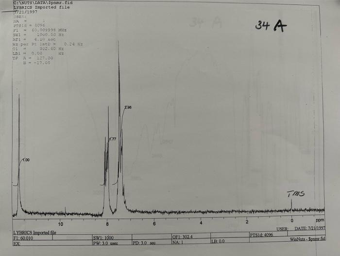 Solved based on the given proton NMR and IR what is the | Chegg.com