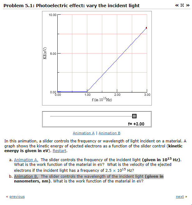 Solved Problem 5.1: Photoelectric effect: vary the incident | Chegg.com