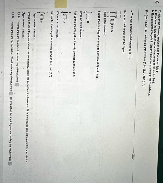Consider the following region R and the vector field | Chegg.com