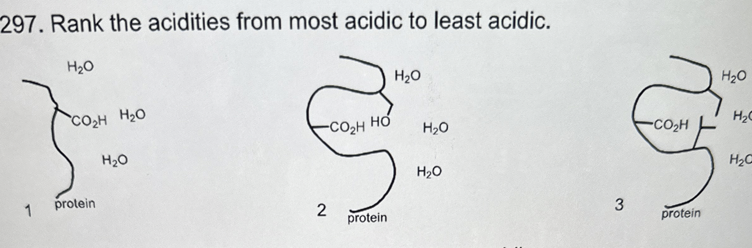 Solved Rank the acidities from most acidic to least acidic. | Chegg.com