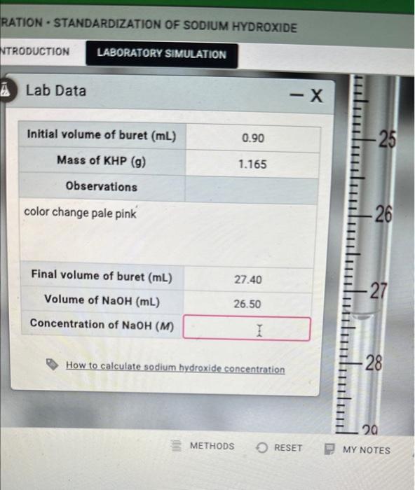Solved How to calculate sodium hydroxide concentration | Chegg.com