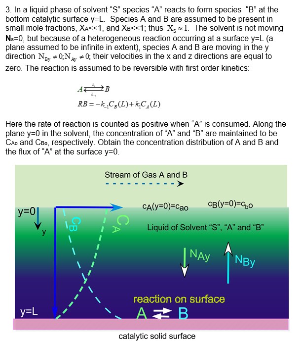 Solved In a liquid phase of solvent " S " ﻿species " A " | Chegg.com