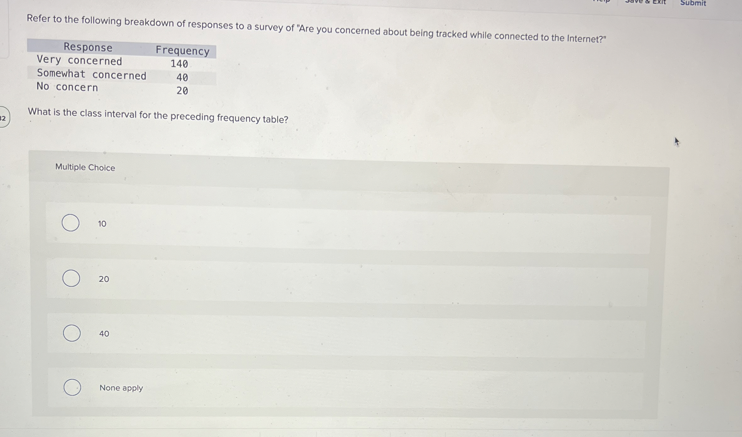 Solved Refer to the following breakdown of responses to a | Chegg.com