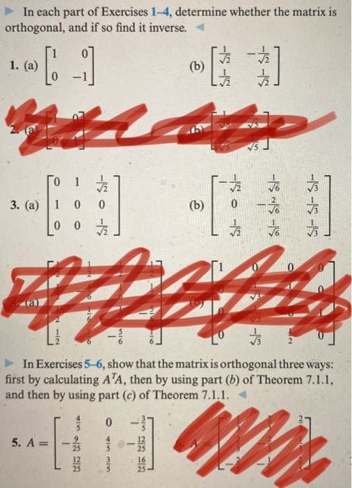Solved In each part of Exercises 1-4, determine whether the | Chegg.com