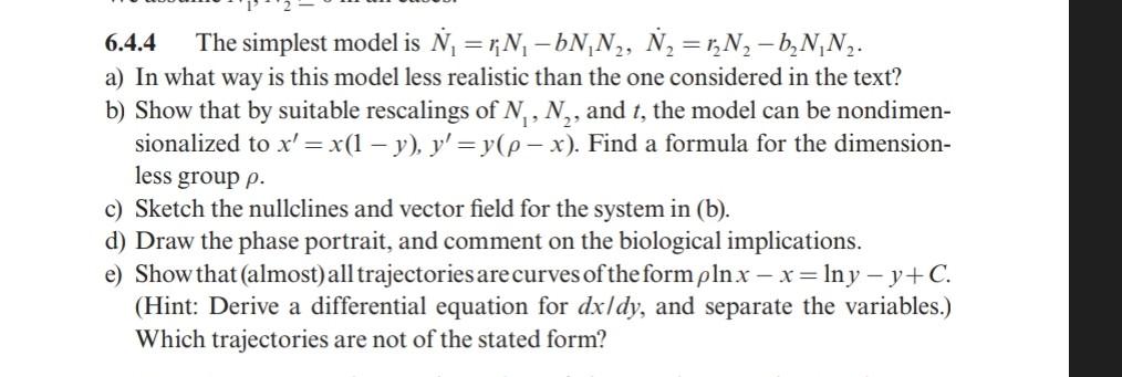 Solved 6.4.4 ﻿The simplest model is | Chegg.com