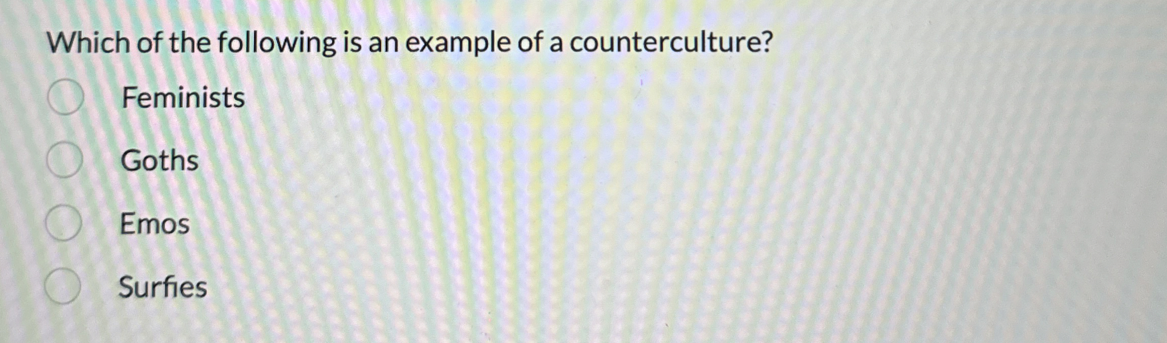 Solved Which of the following is an example of a | Chegg.com