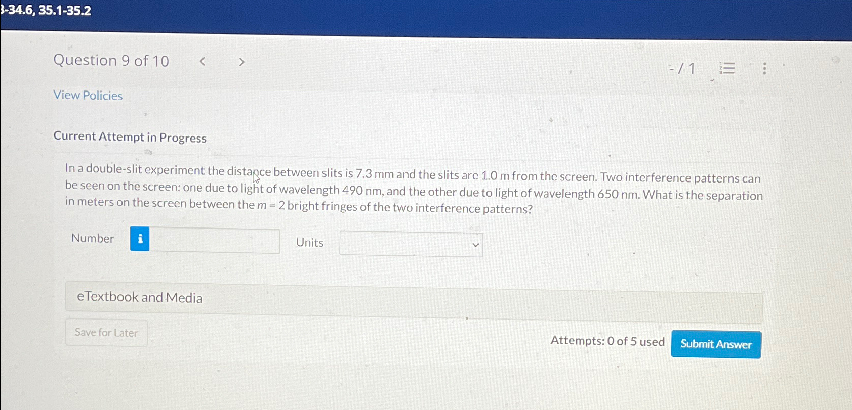 Solved 3-34.6,35.1-35.2Question 9 ﻿of 10View PoliciesCurrent | Chegg.com