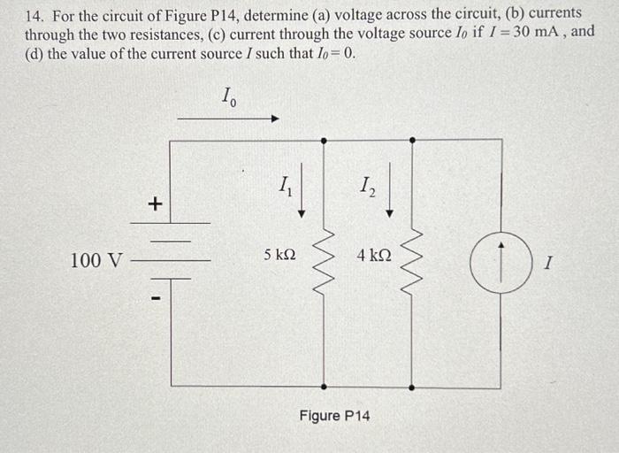 Solved 14. For the circuit of Figure P14, determine (a) | Chegg.com