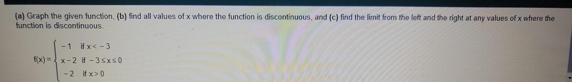 Solved (a) Graph the given function, (b) find all values of | Chegg.com