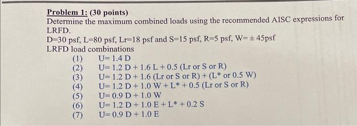 Solved Problem 1: ( 30 points) Determine the maximum | Chegg.com