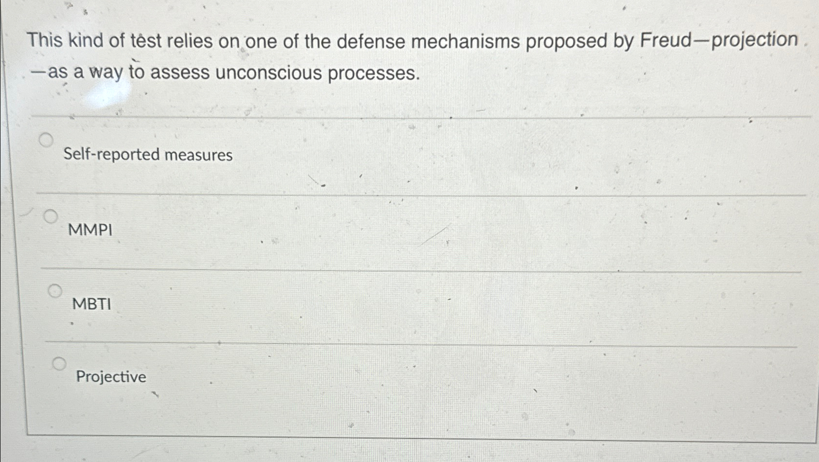 Solved This kind of test relies on one of the defense | Chegg.com