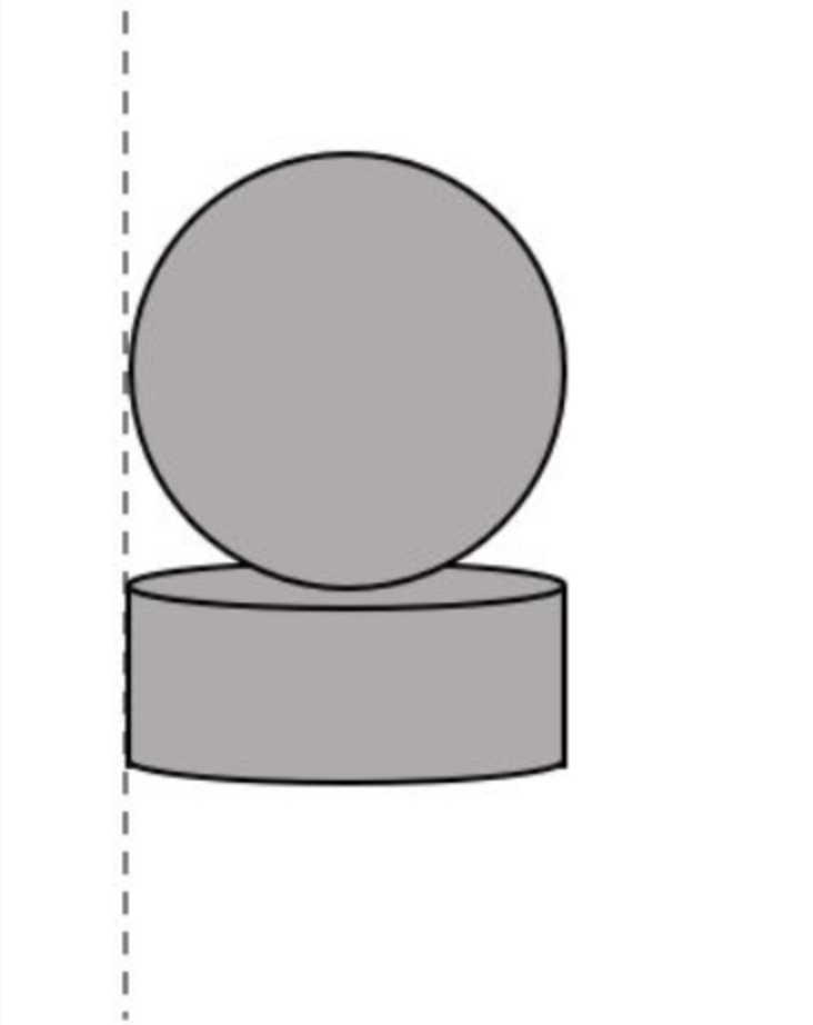 Solved A sphere and disk are glued together as shown. Each | Chegg.com