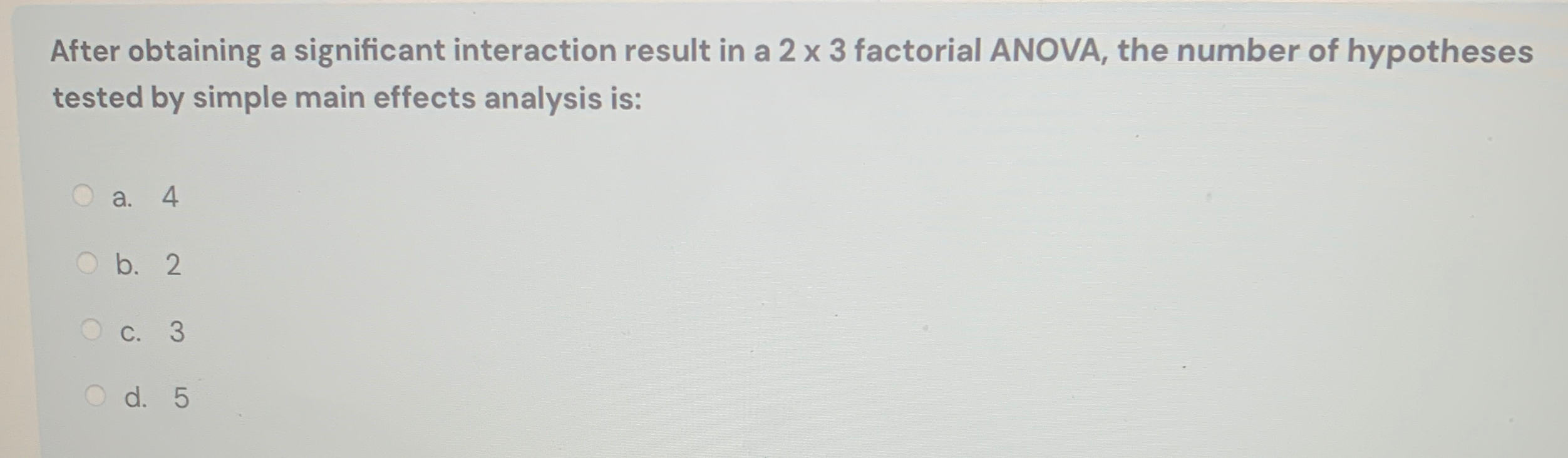 Solved After obtaining a significant interaction result in a | Chegg.com