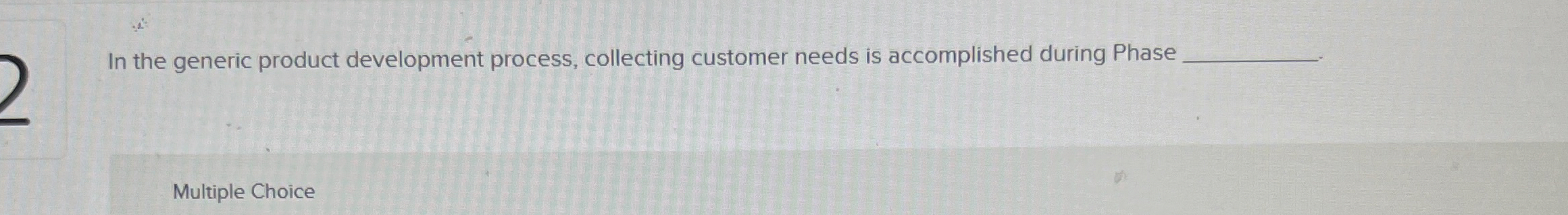 Solved In the generic product development process, | Chegg.com