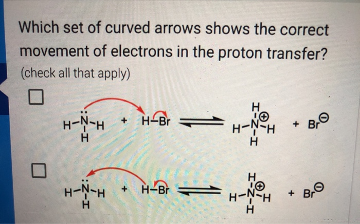 Solved Which set of curved arrows shows the correct movement | Chegg.com