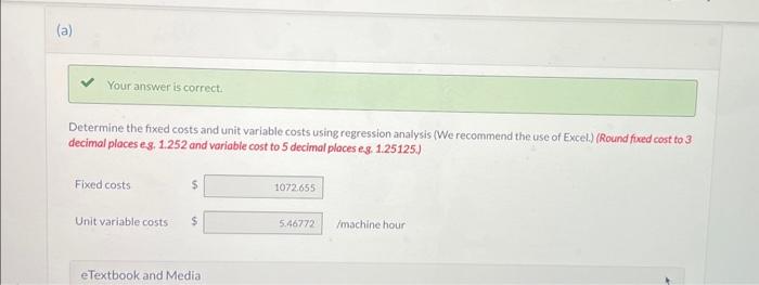 Solved Determine the fixed costs and unit variable costs | Chegg.com