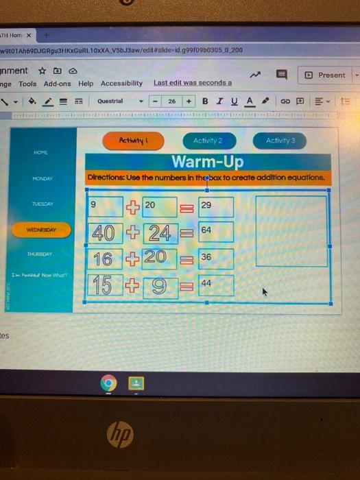 Solved move around the numbers to make equations and get | Chegg.com