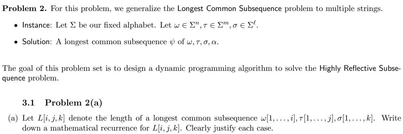 Solved Problem 2. For this problem, we generalize the | Chegg.com