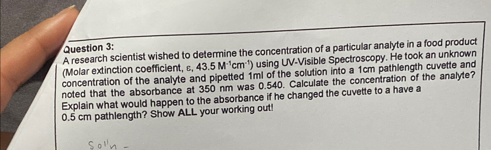 Solved Question 3:A research scientist wished to determine | Chegg.com